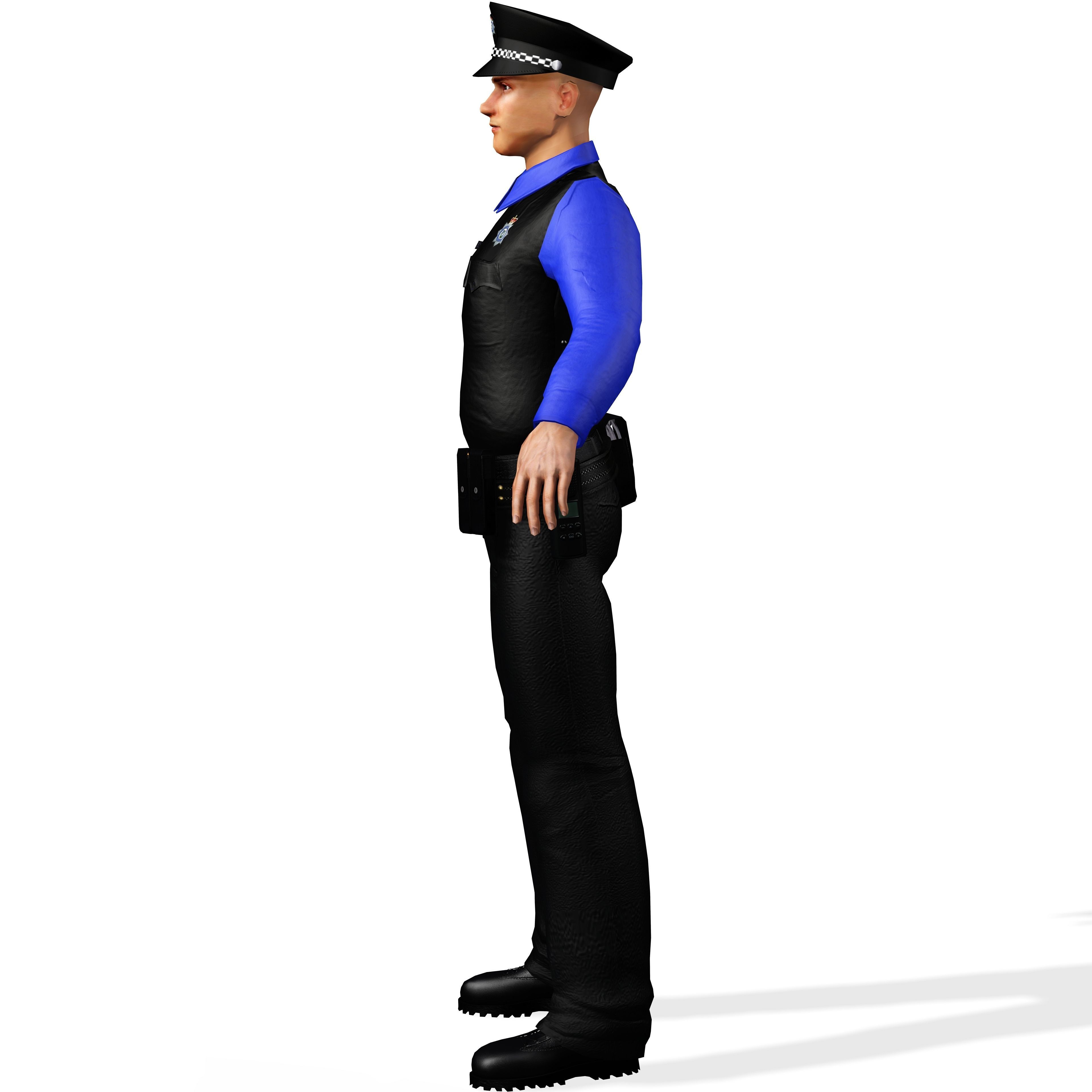 PoliceMan free VR / AR / low-poly 3D model animated rigged | CGTrader
