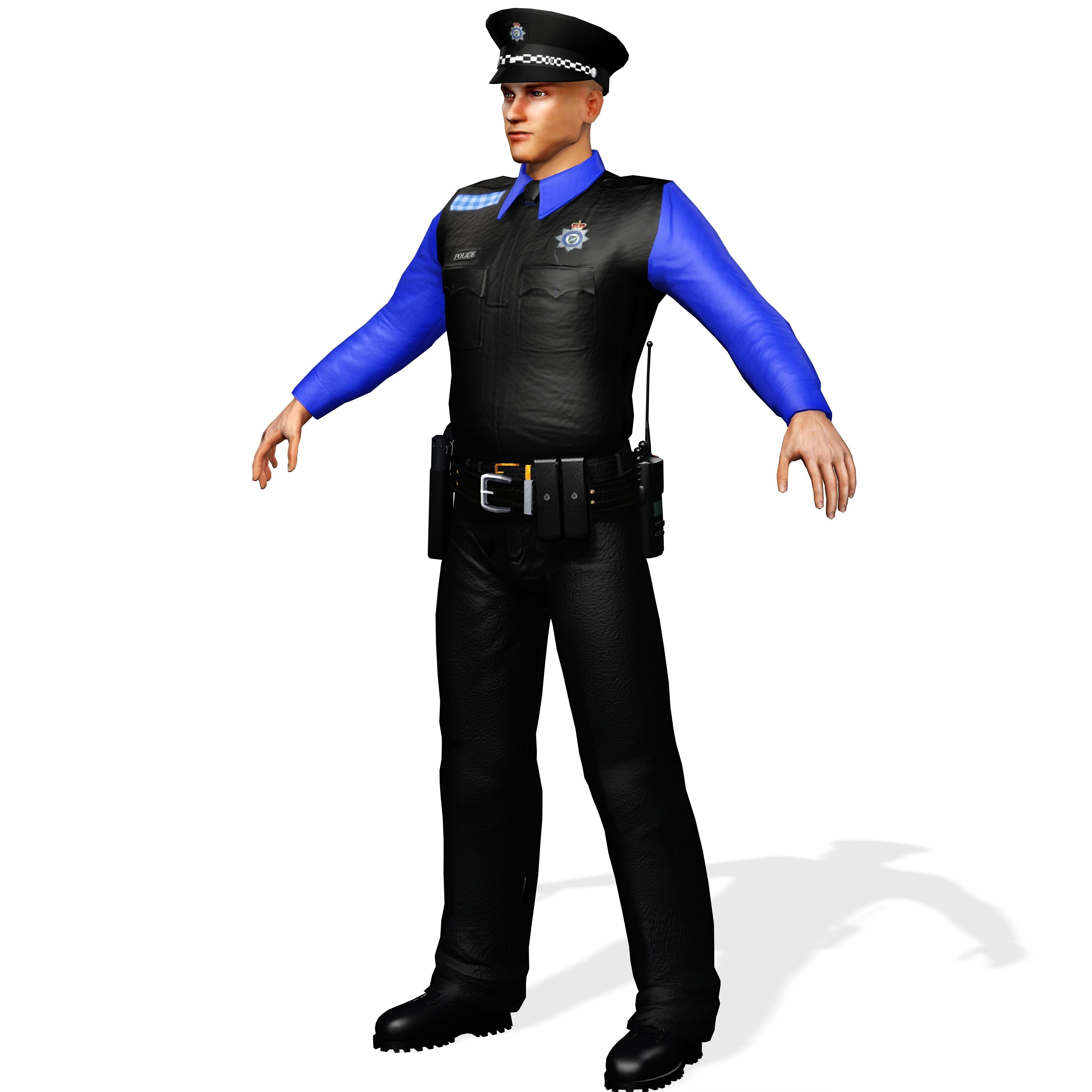 PoliceMan free VR / AR / low-poly 3D model animated rigged | CGTrader