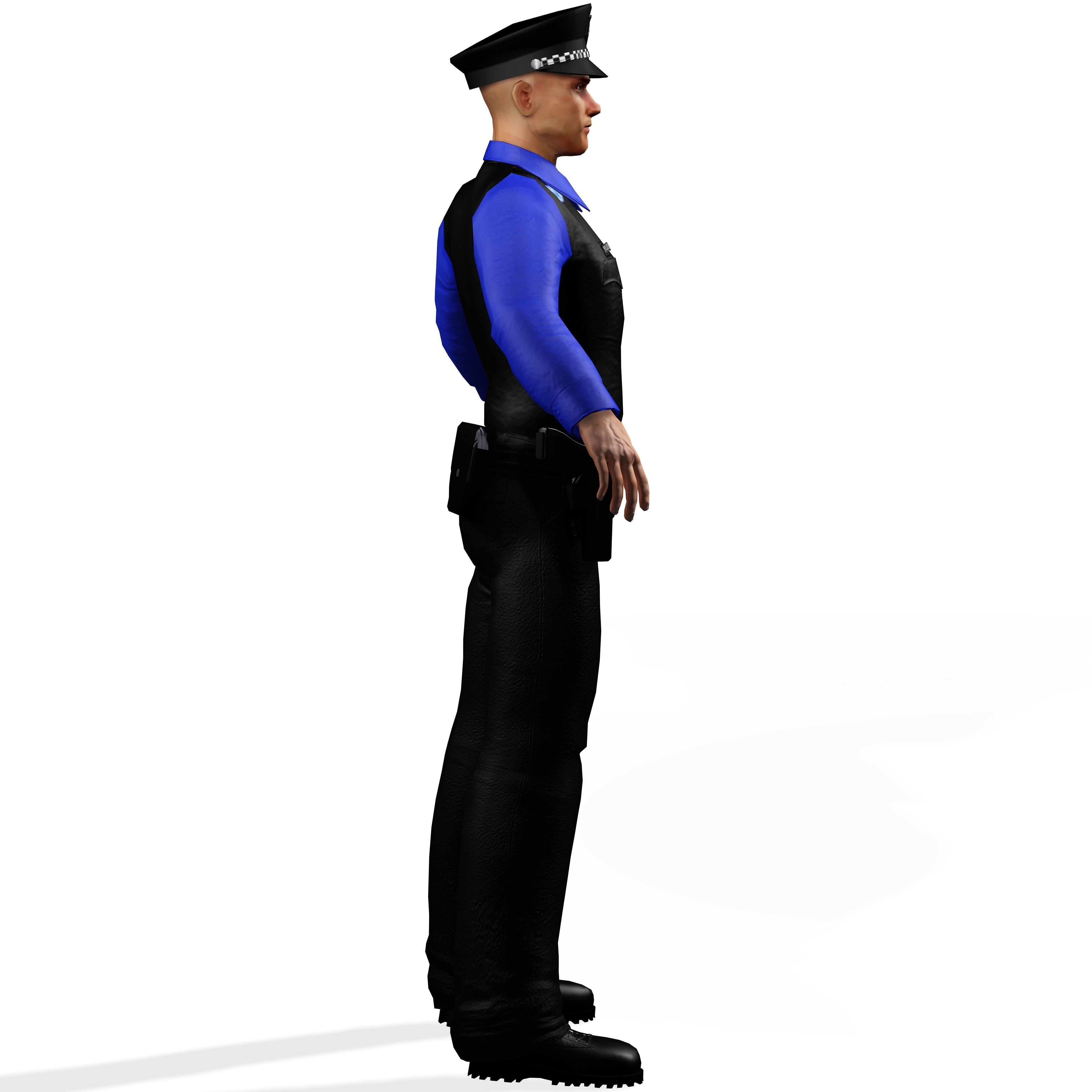 PoliceMan police officer - police officer free VR / AR / low-poly 3D ...