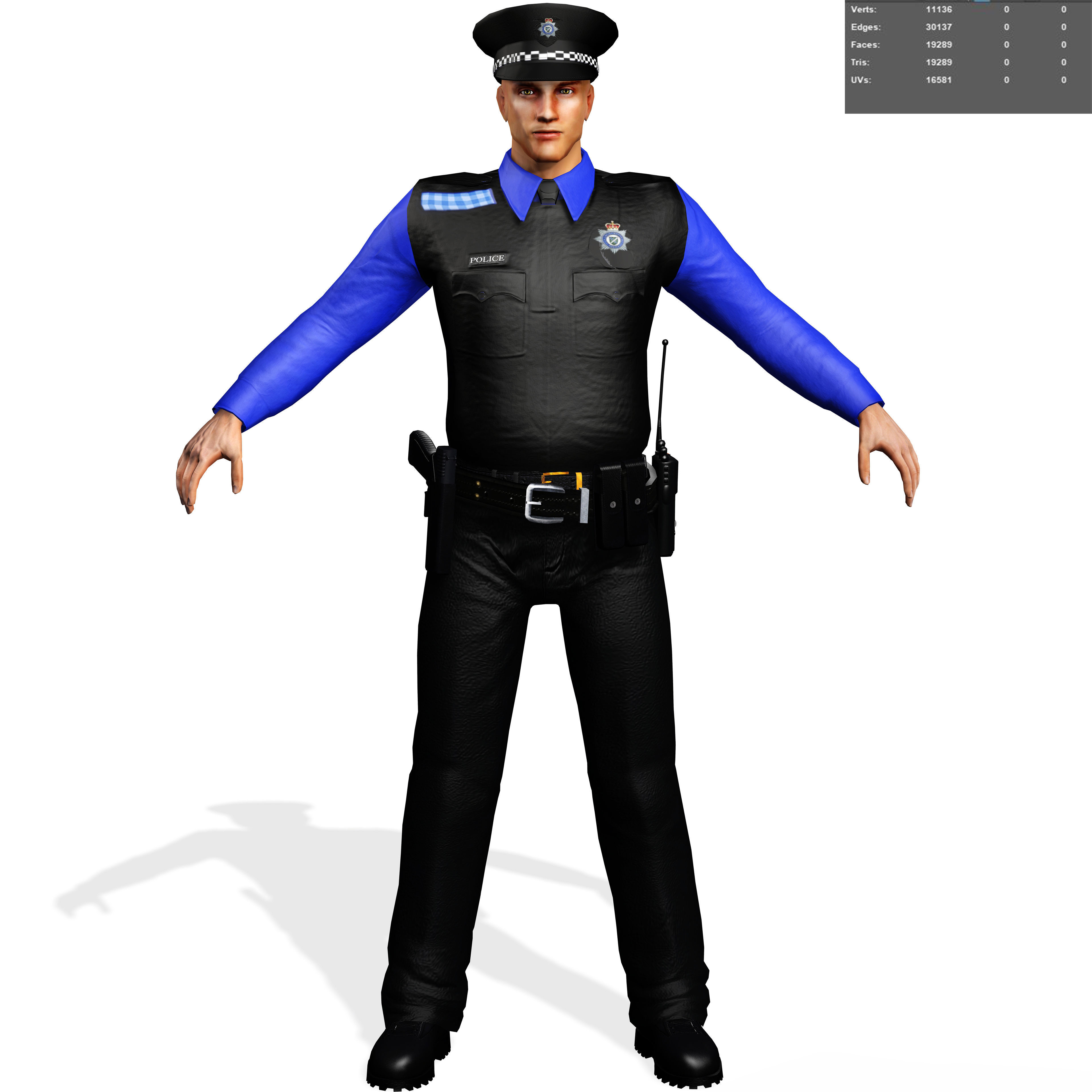 PoliceMan free VR / AR / low-poly 3D model animated rigged | CGTrader