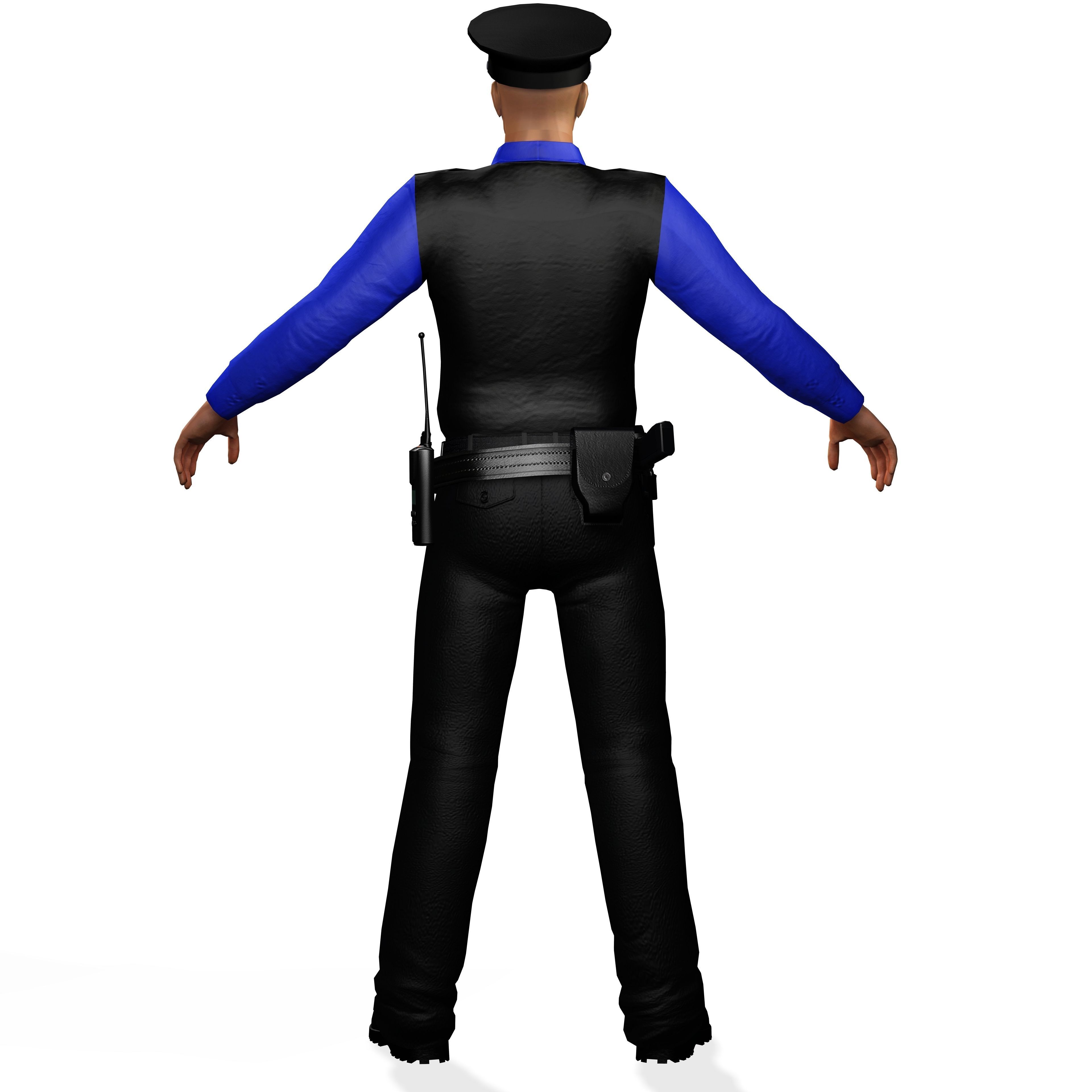 PoliceMan police officer - police officer free VR / AR / low-poly 3D ...