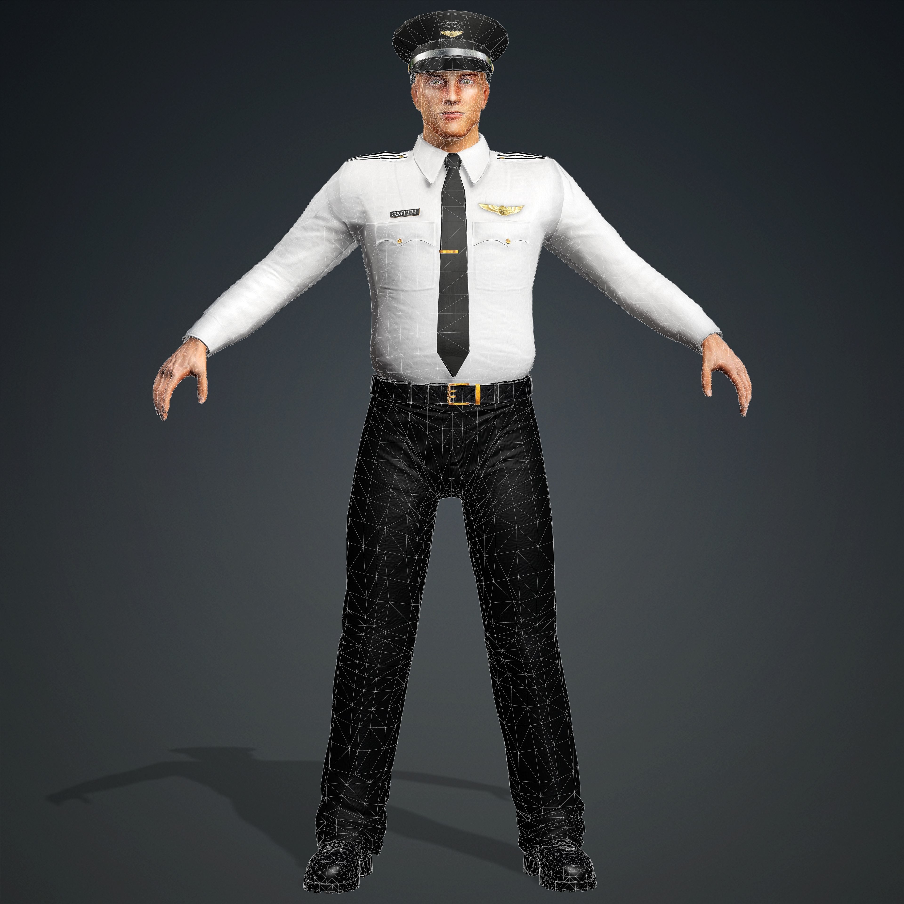 Police man Benjamin free VR / AR / low-poly 3D model rigged | CGTrader