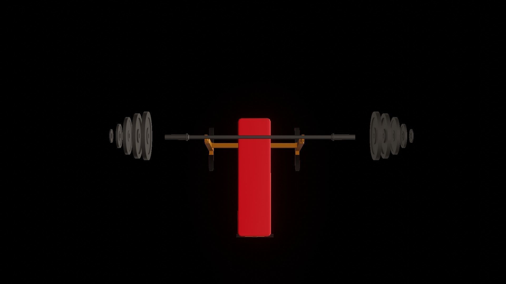 Low Poly bench press free VR / AR / low-poly 3D model | CGTrader