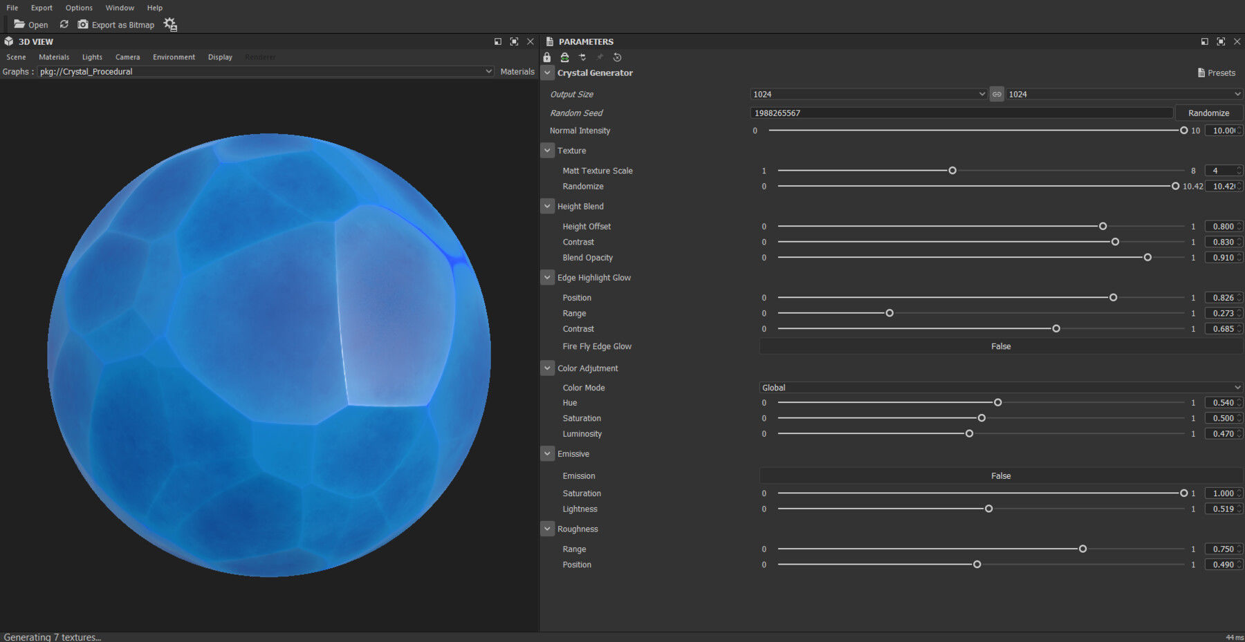 Stylized Crystal Substance Generator SBSAR Texture | CGTrader