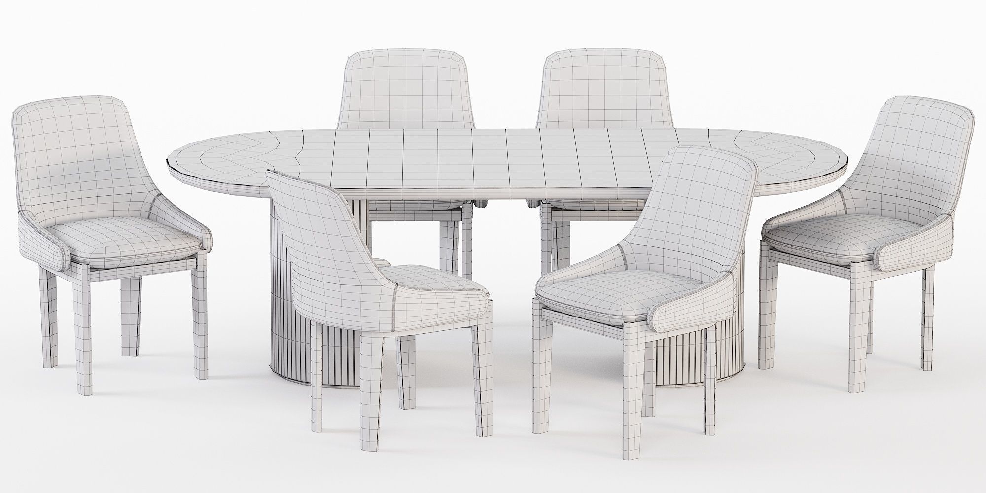 Denov dining chair set 3D model | CGTrader