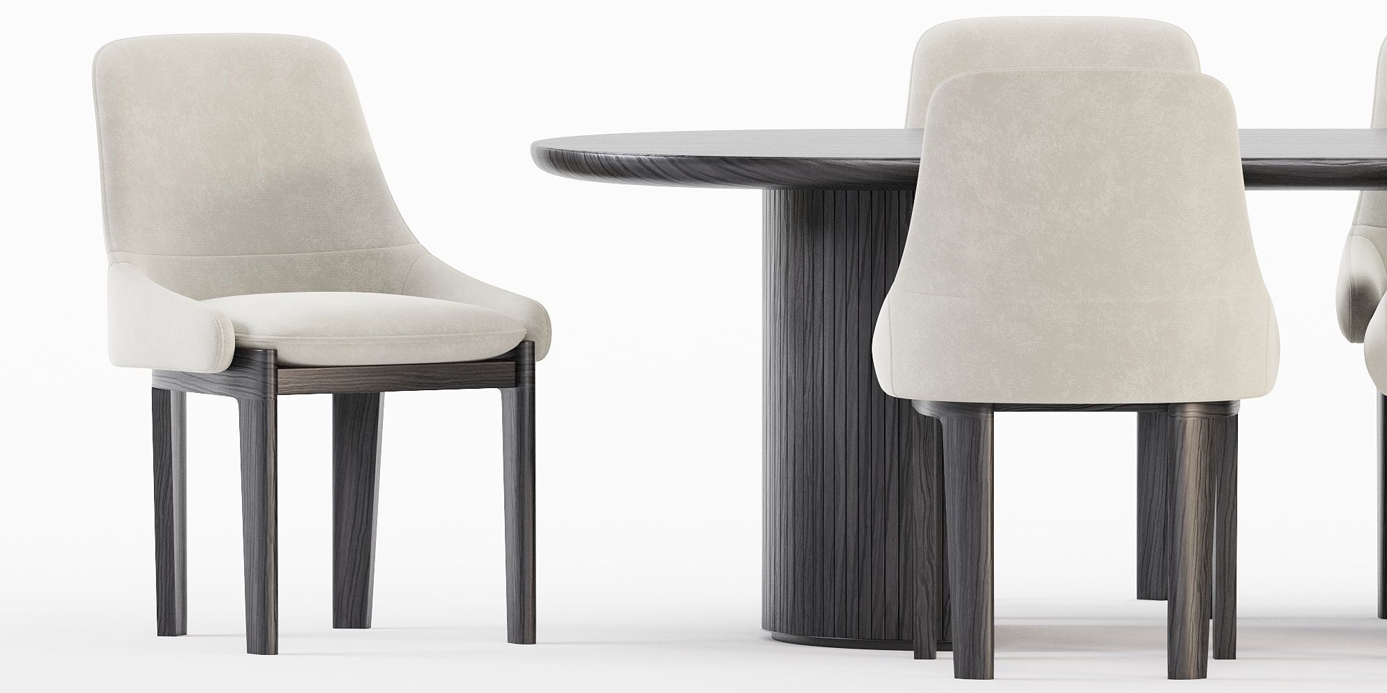 Denov dining chair set 3D model | CGTrader