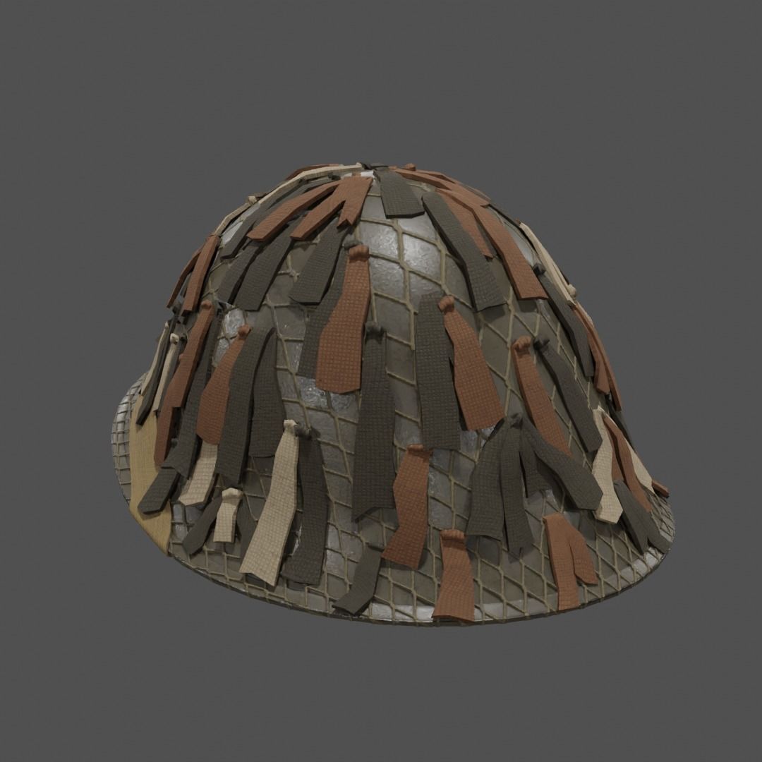 3D model Mk III Turtle helmet with Camouflage VR / AR / low-poly | CGTrader