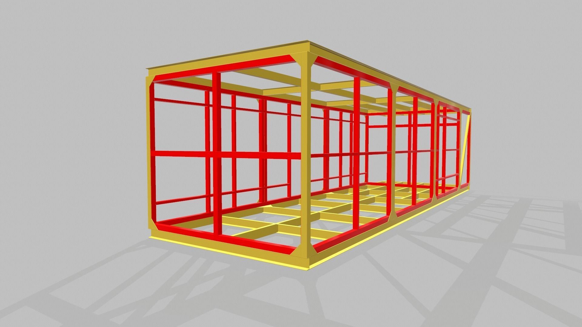 Metal frame house 3D model | CGTrader