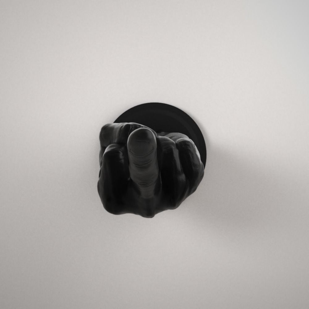 Middle Finger Sculpture - STL File 3D model 3D printable | CGTrader