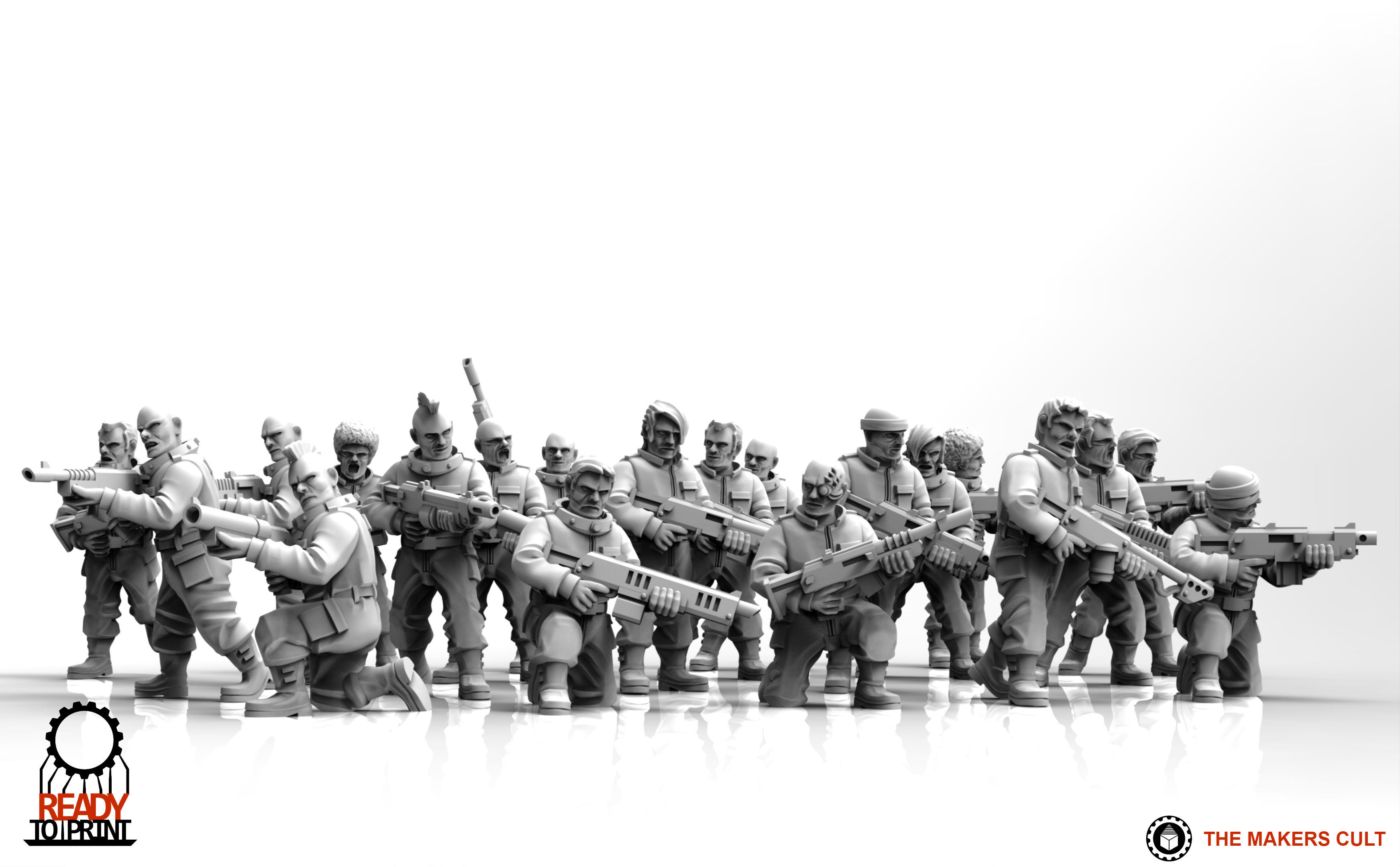 Penal Guard - Infantry Builder 3D model 3D printable | CGTrader