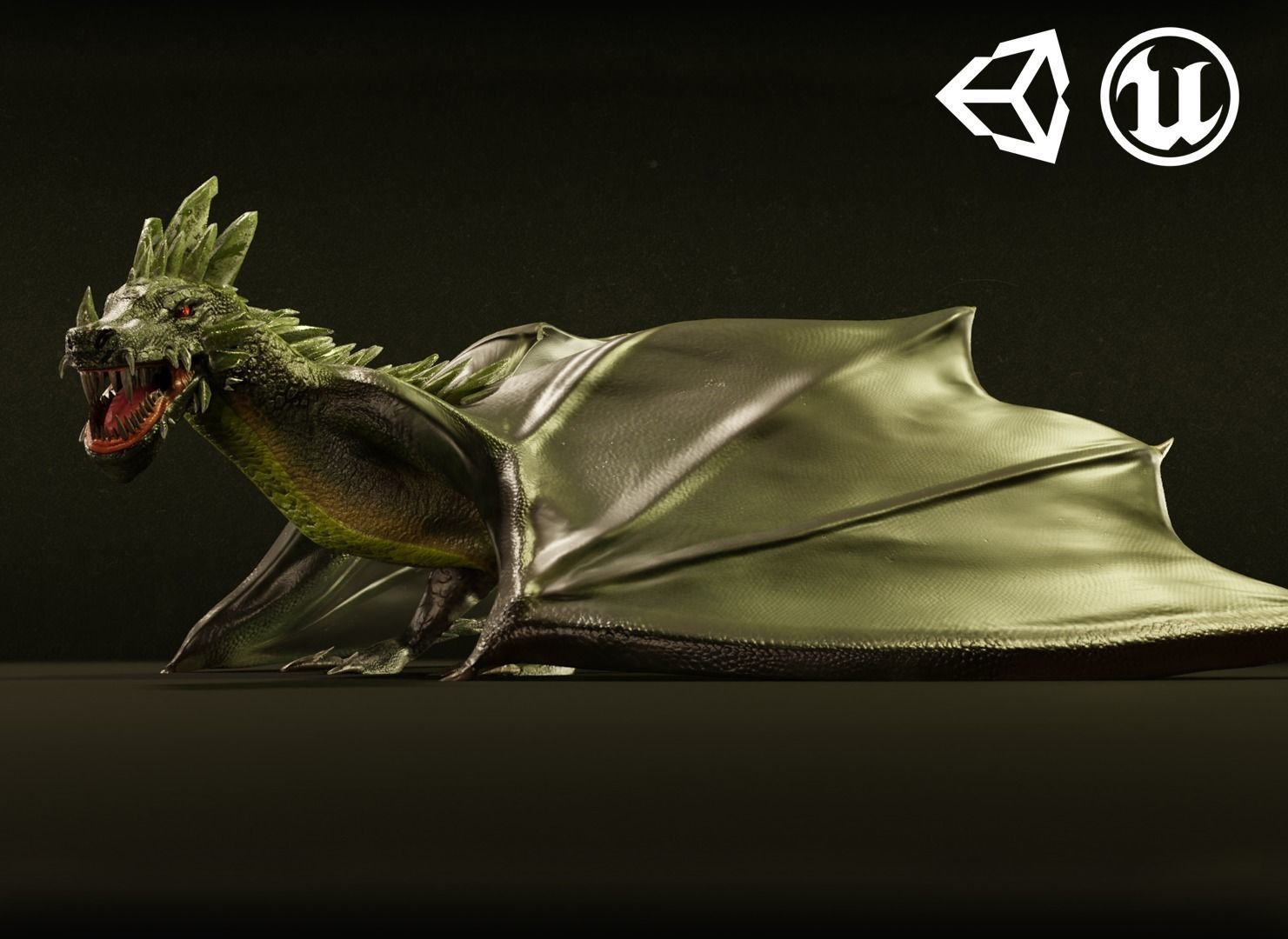 3D model Crystal Dragons VR / AR / low-poly | CGTrader