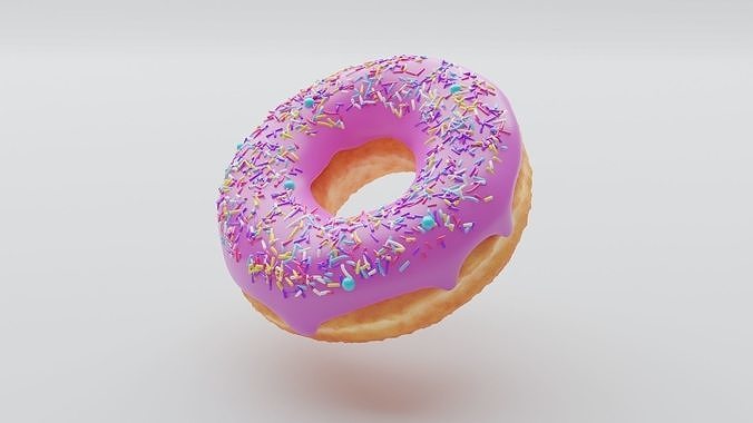 DONUT with sprinkles 3D model | CGTrader