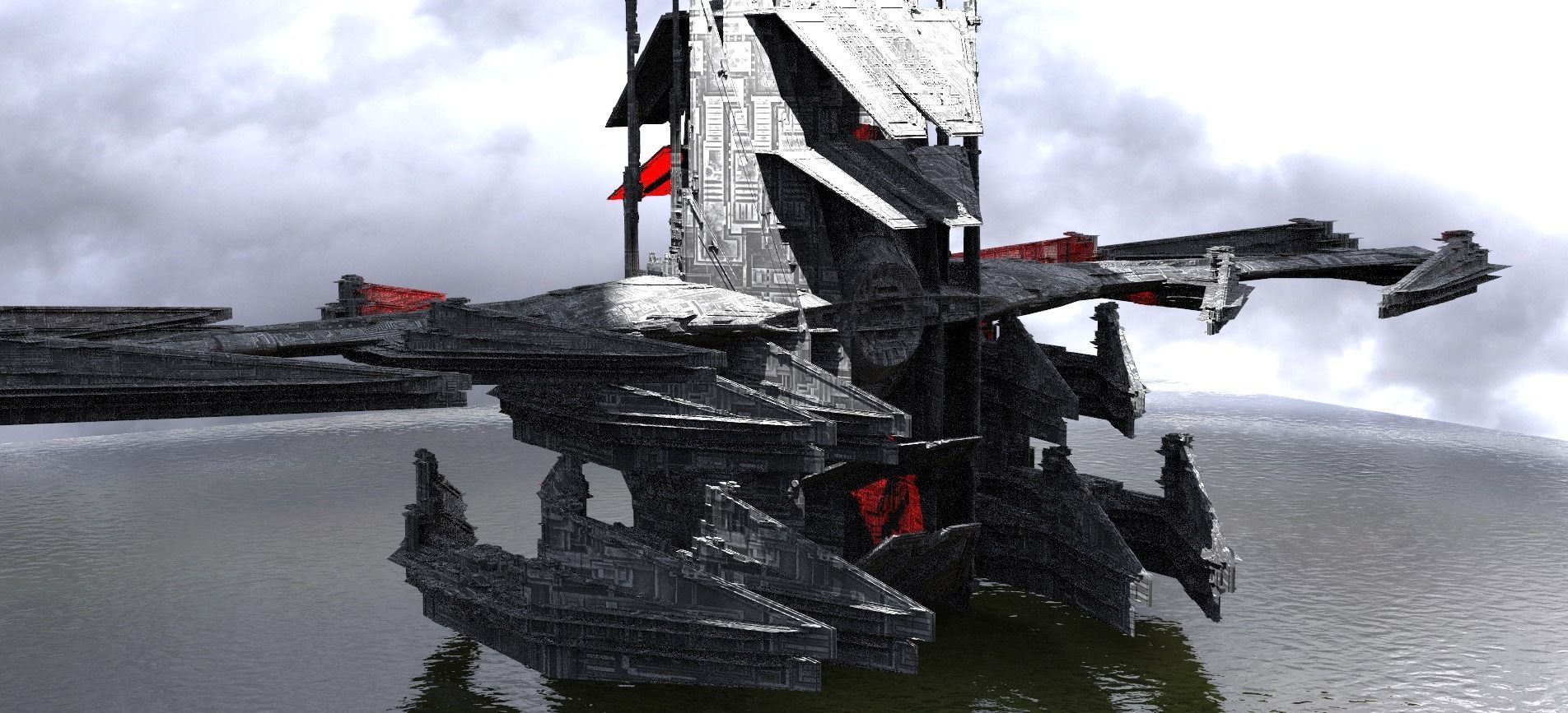 Sci-Fi Drake interceptor Ship 4 3D model | CGTrader