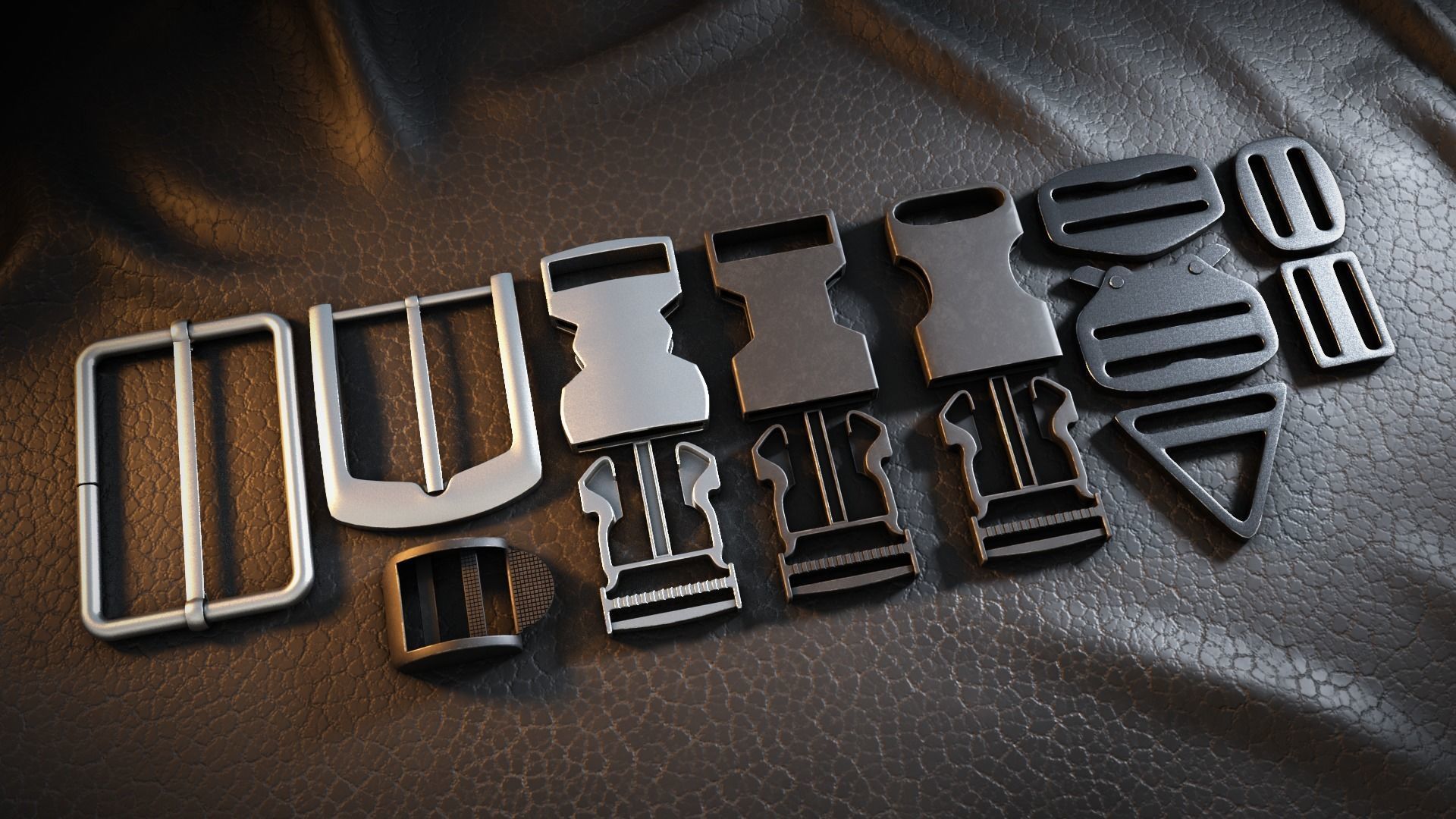 Cloth Buckles Package 3D model | CGTrader