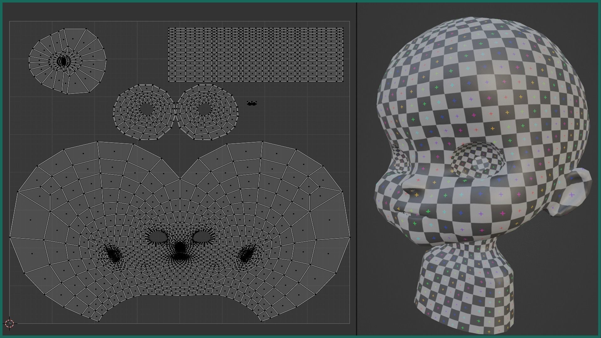 3D model Female Head Stylized Base mesh with Hair in blender Curve VR / AR / low-poly | CGTrader