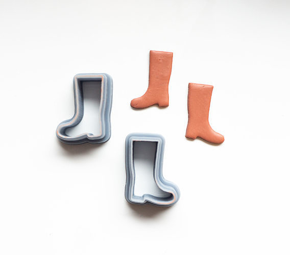 Rain boot - Polymer Clay Cutter 3D model 3D printable | CGTrader
