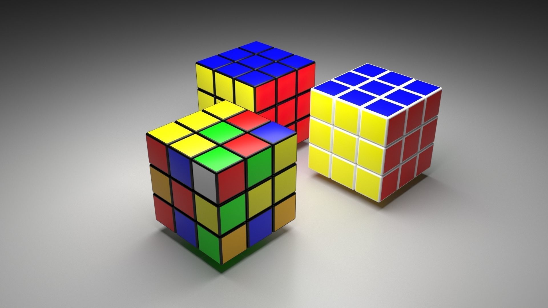 Rubiks Cubes Set 3D model | CGTrader
