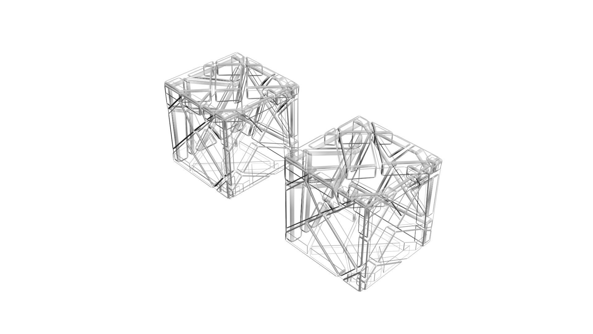 Ghost Cubes 3D model | CGTrader