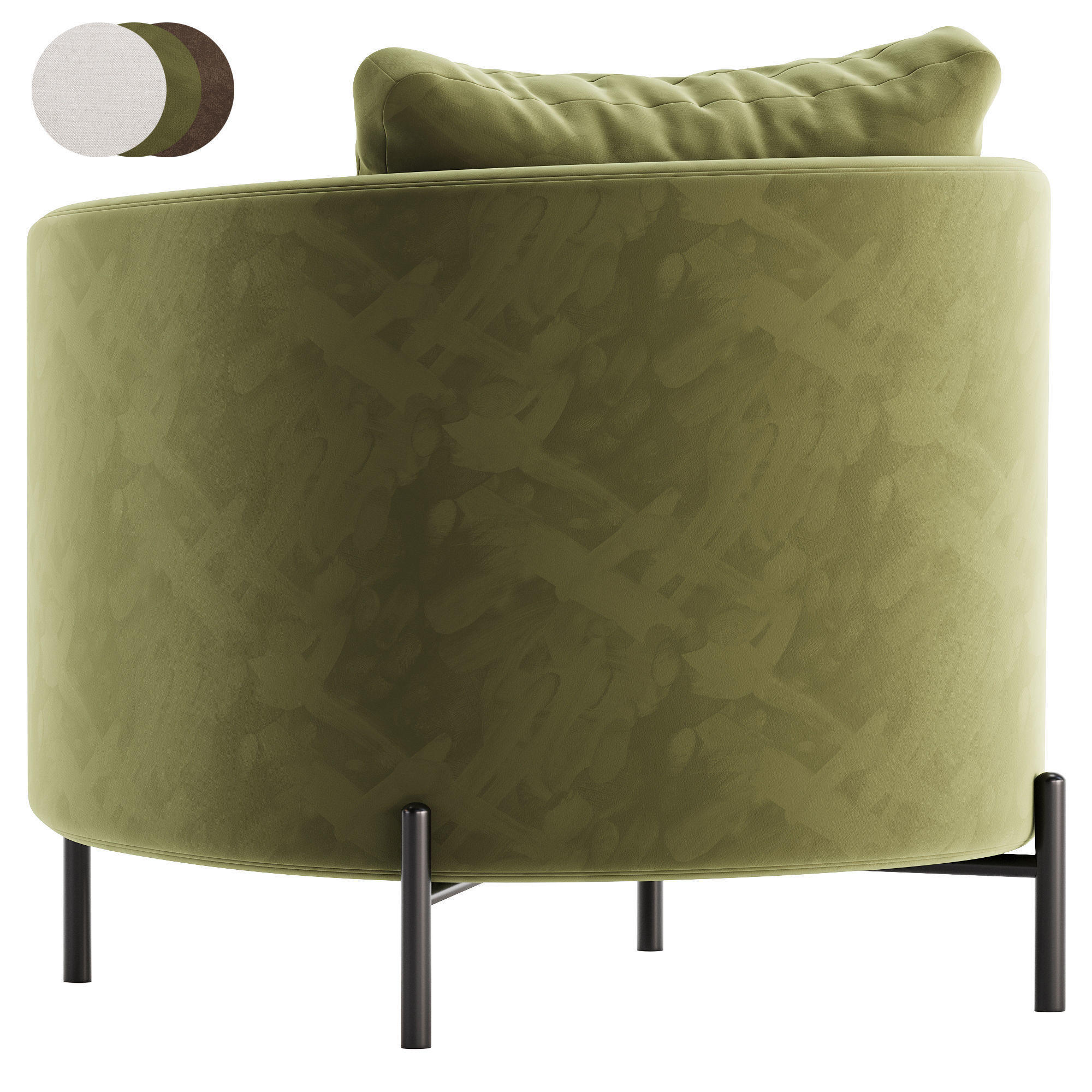 Fauteuil in tweed Arcus design E Gallina 3D model | CGTrader