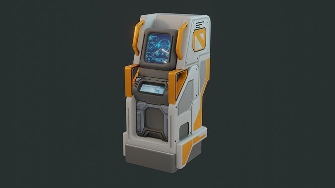 3D model Sci-Fi Computer - Game Ready - PBR VR / AR / low-poly | CGTrader