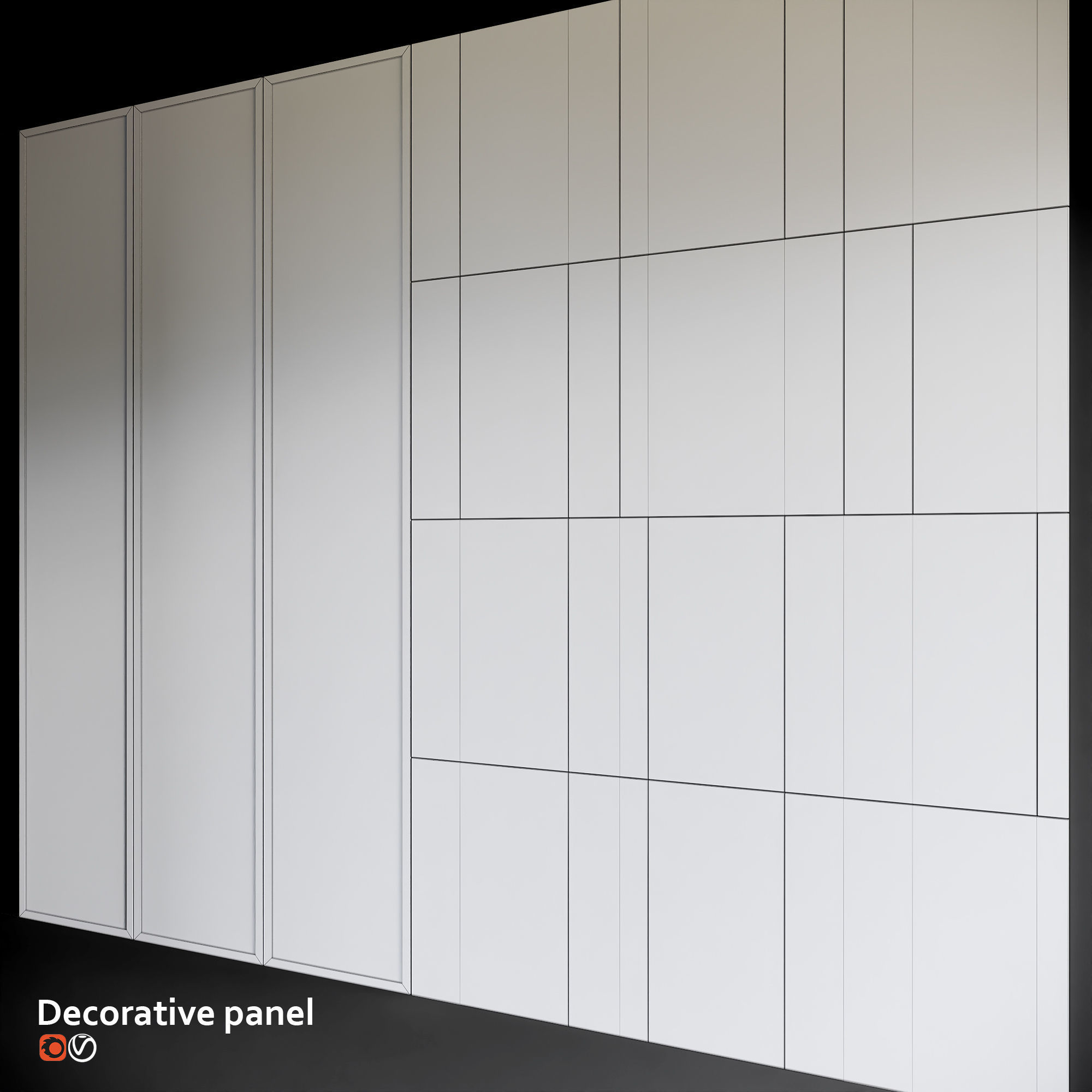 Decorative wall panel 3D model | CGTrader