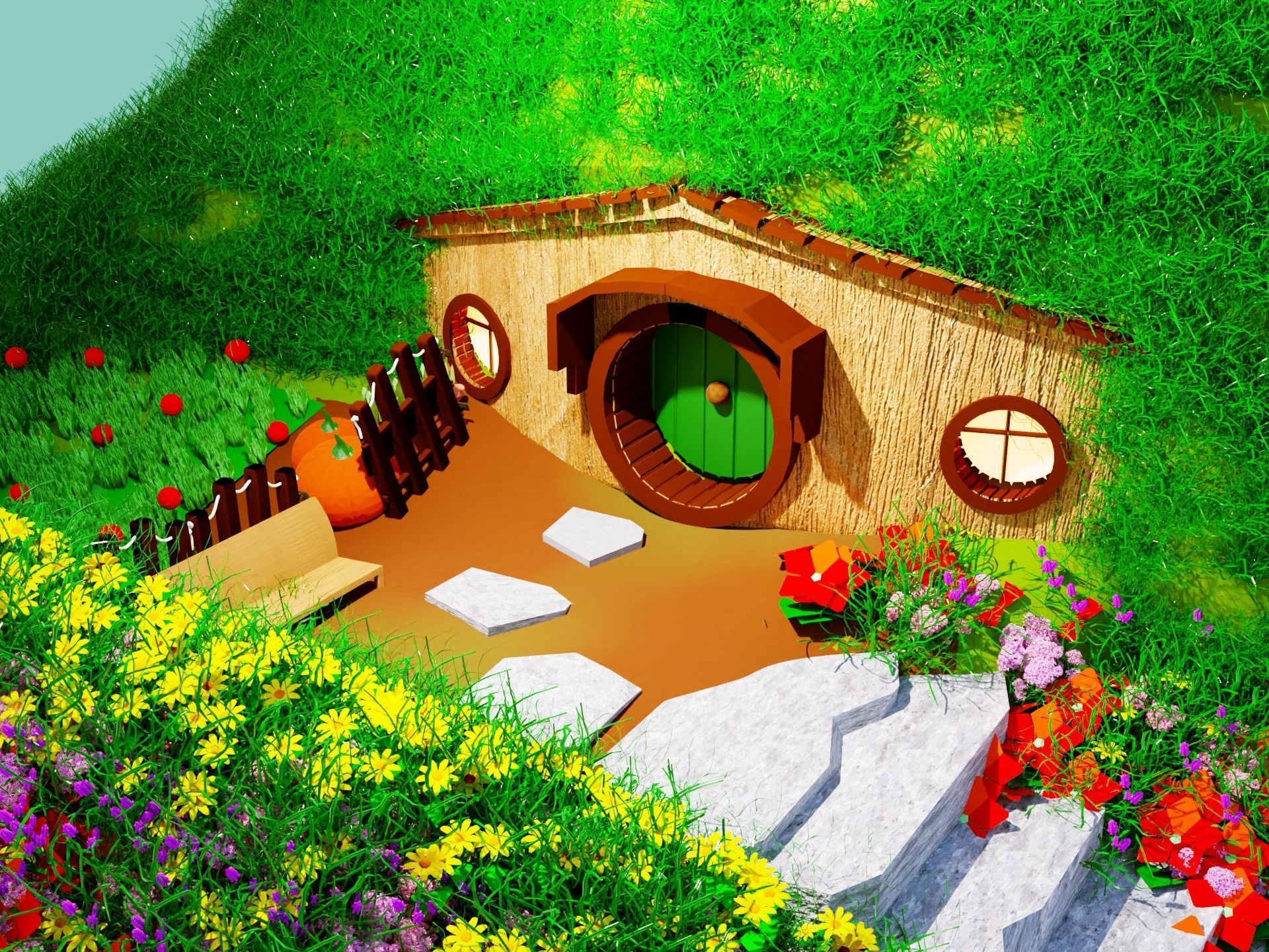 Hobbit House 3D model | CGTrader