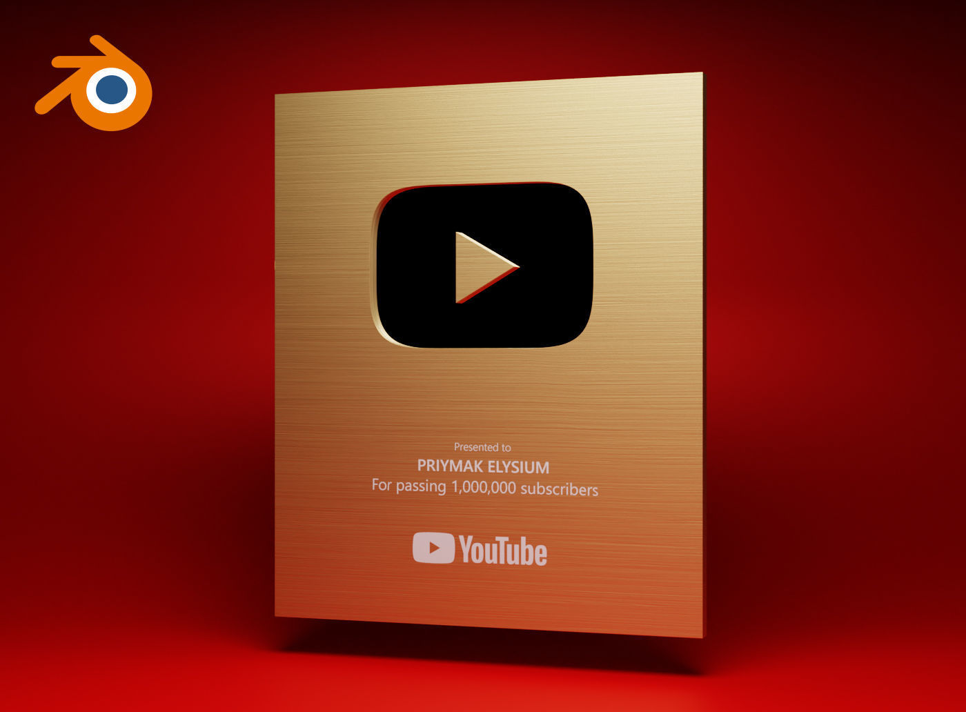3D YouTube button animation template for Blender 3D model animated ...