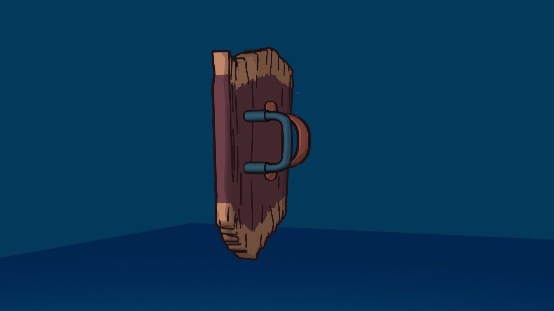 3D model Shield Cartoon 3D model - Cell shading style VR / AR / low ...