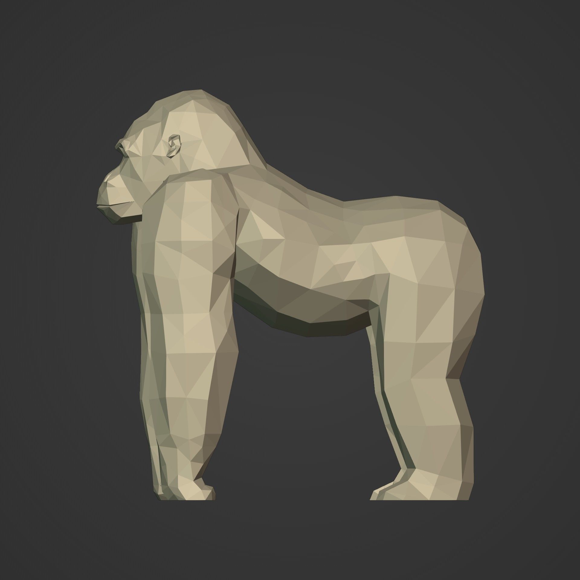 3D model LowPoly Gorilla VR / AR / low-poly | CGTrader