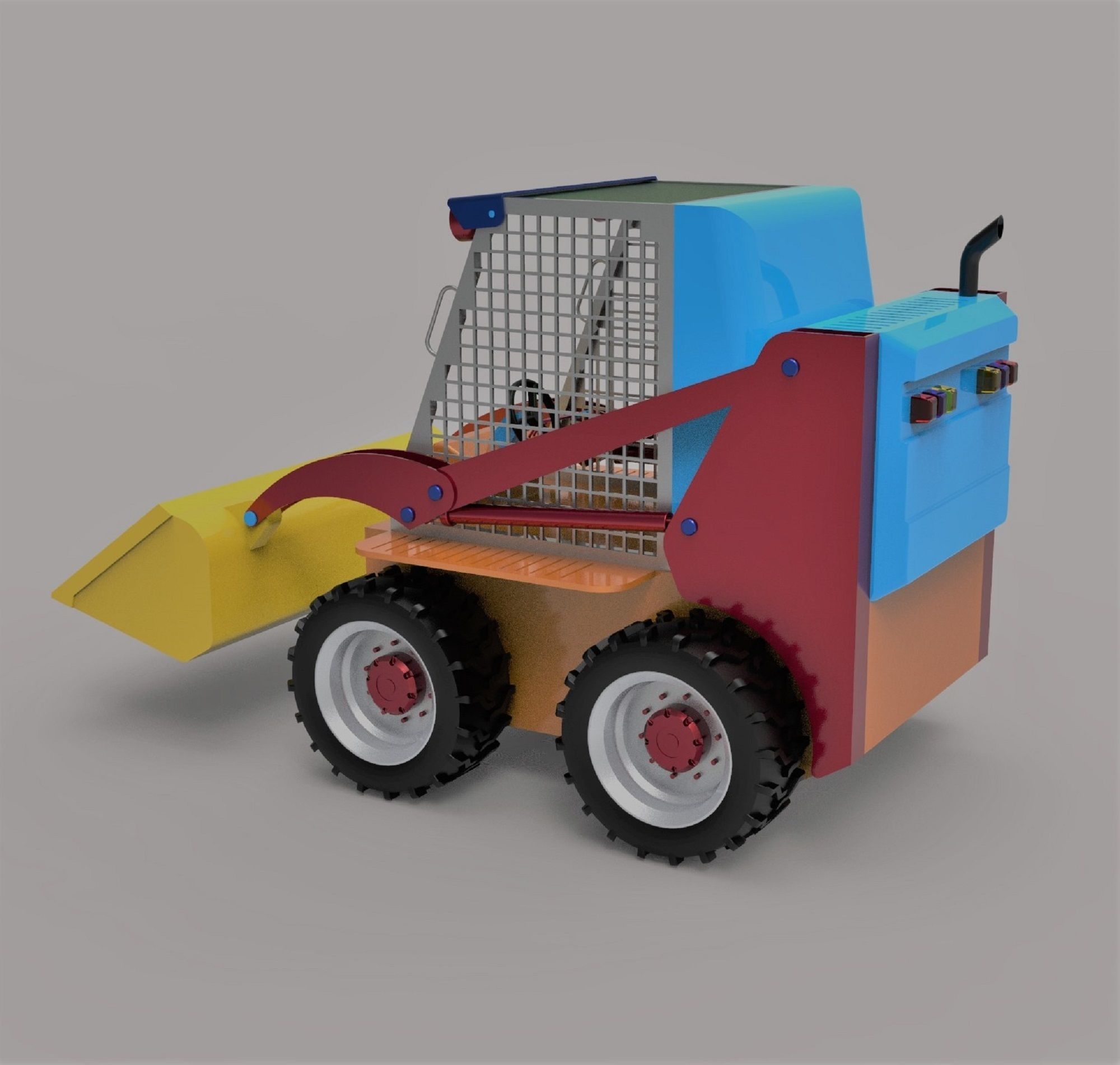3D model Front Loader VR / AR / low-poly | CGTrader