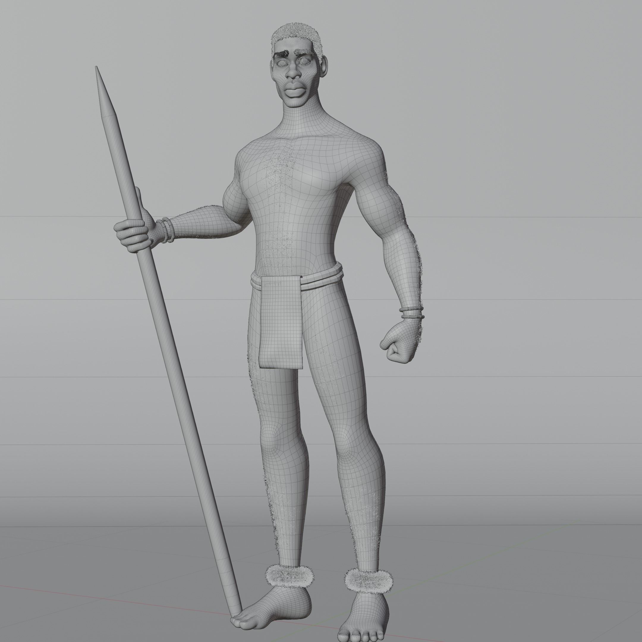 African tribal guy 3D model | CGTrader