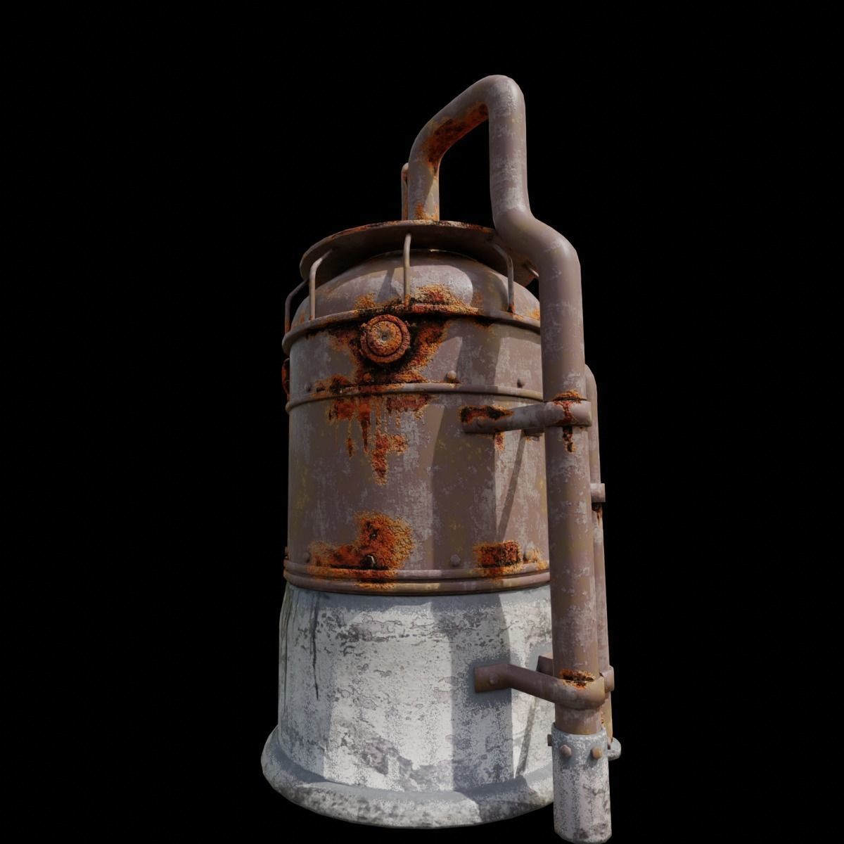 Rusted Metal Silo 3D model | CGTrader