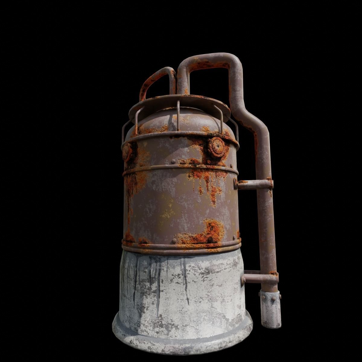 Rusted Metal Silo 3D model | CGTrader