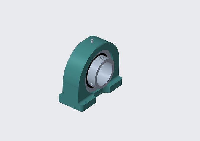 Ball Bearing Cast Iron Bottom Mount free 3D model | CGTrader
