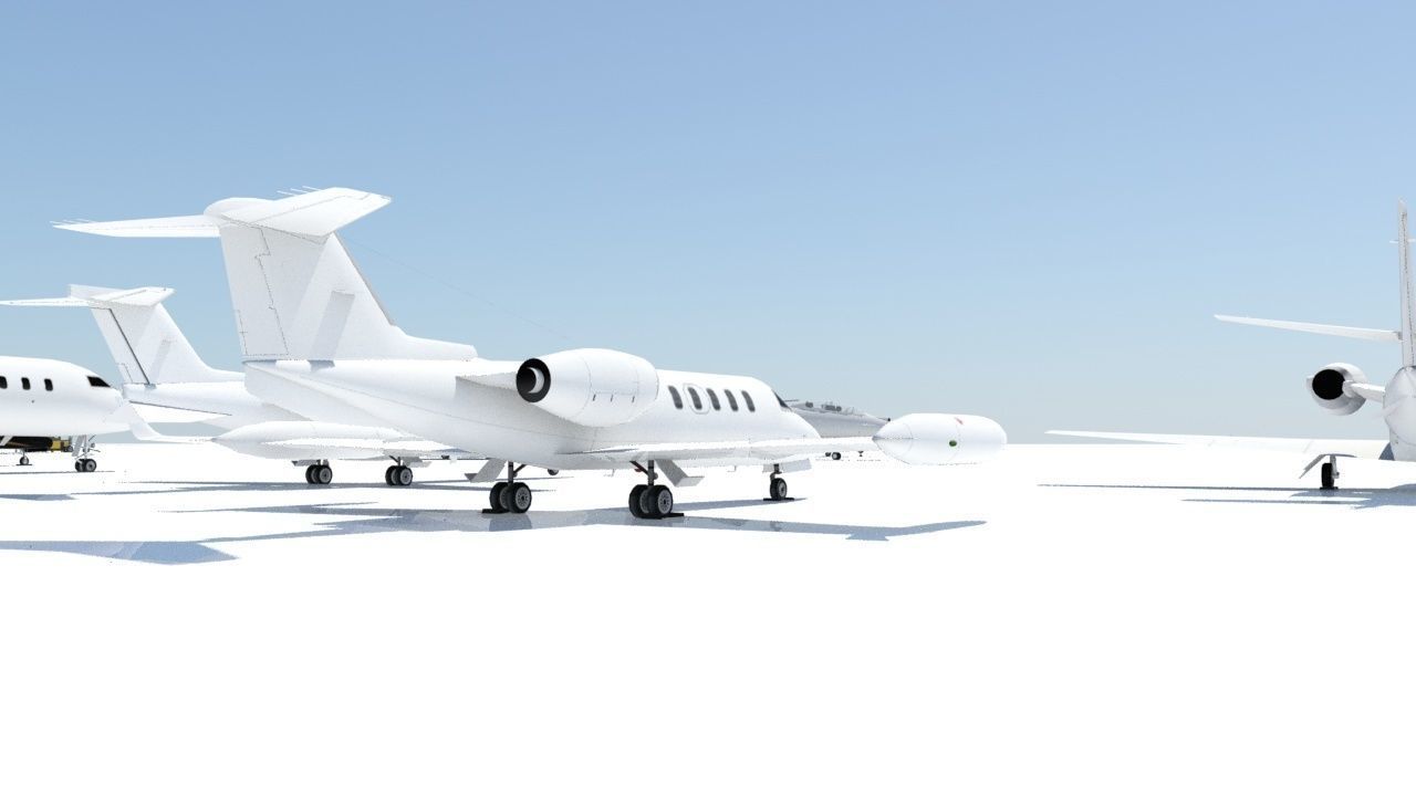 3D model Lear 25-35 Jet static lowpoly VR / AR / low-poly | CGTrader