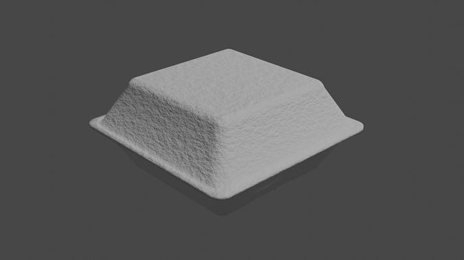 Styrofoam box free 3D model | CGTrader