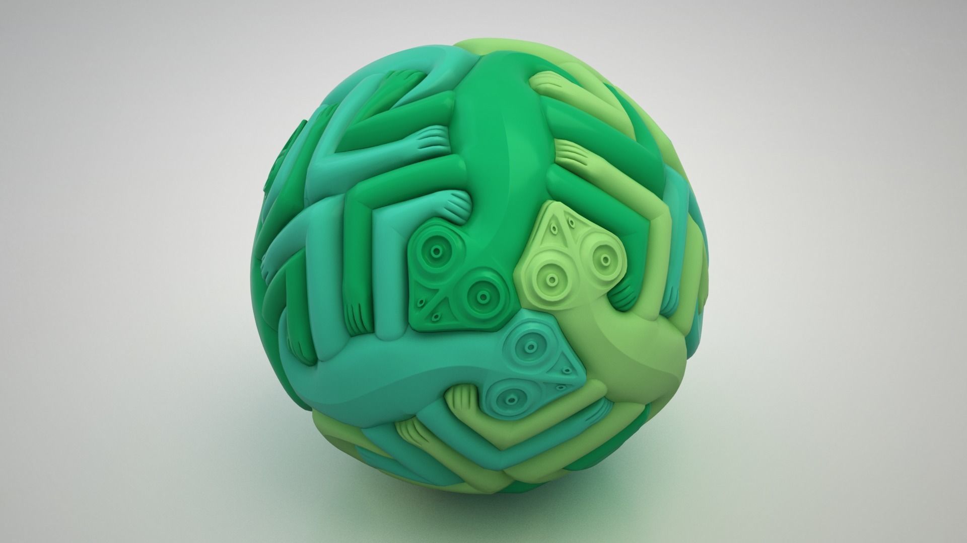 3D model Escher Spheres animated VR / AR / low-poly | CGTrader