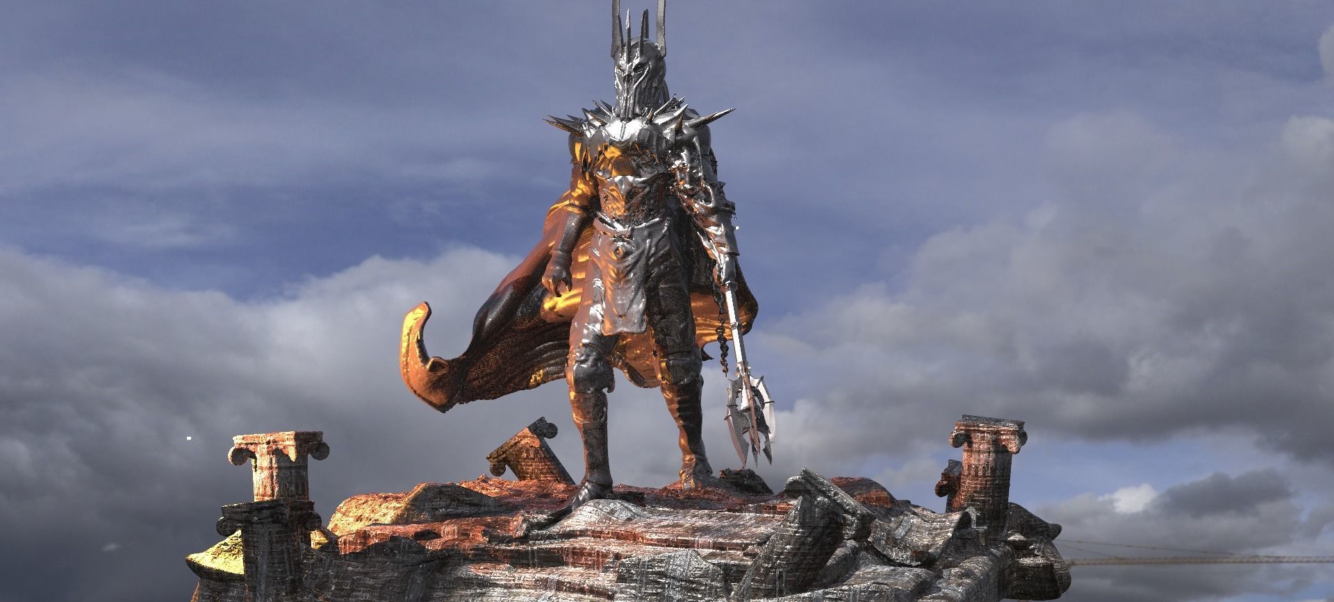 Sauron Statue 3D model | CGTrader