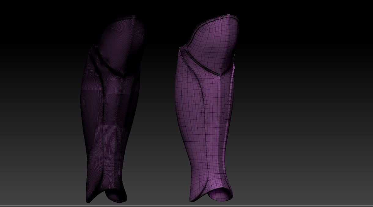High-poly model Spartan armor legs 3D model | CGTrader
