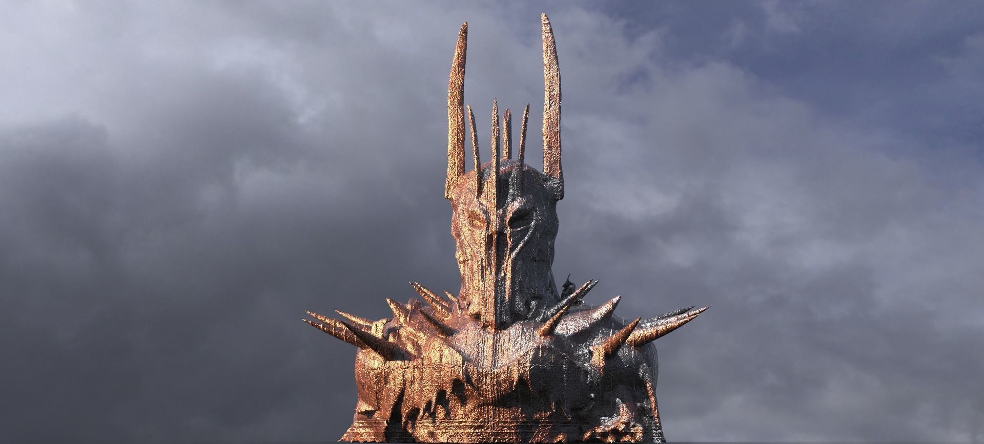 Sauron Statue Bust 3D model | CGTrader