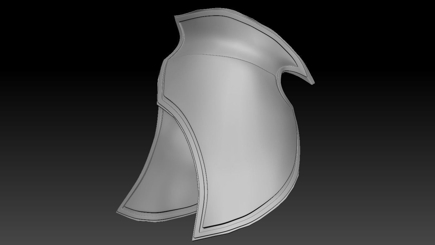 High-poly model Thigh armor shield 3D model | CGTrader
