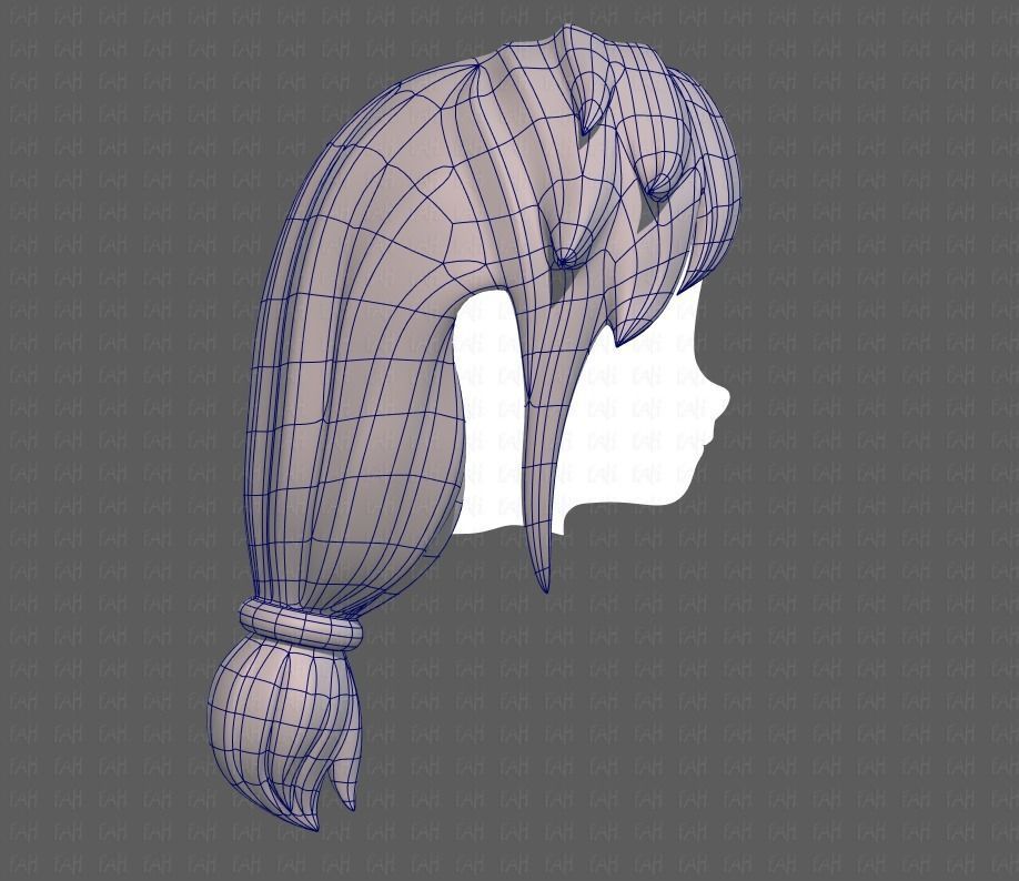 3D model Base Hair for girl V29 VR / AR / low-poly | CGTrader