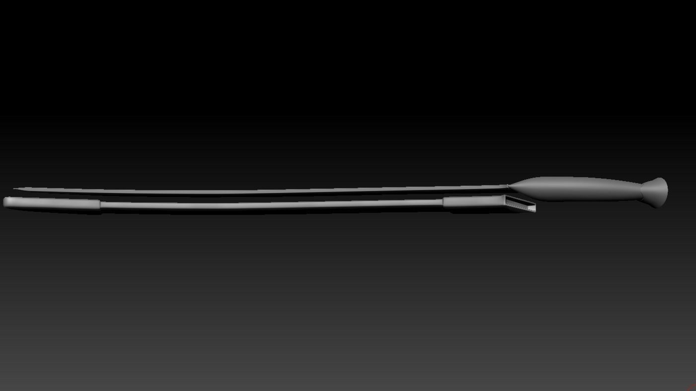 High-poly model Elf sword and scabbard 3D model | CGTrader