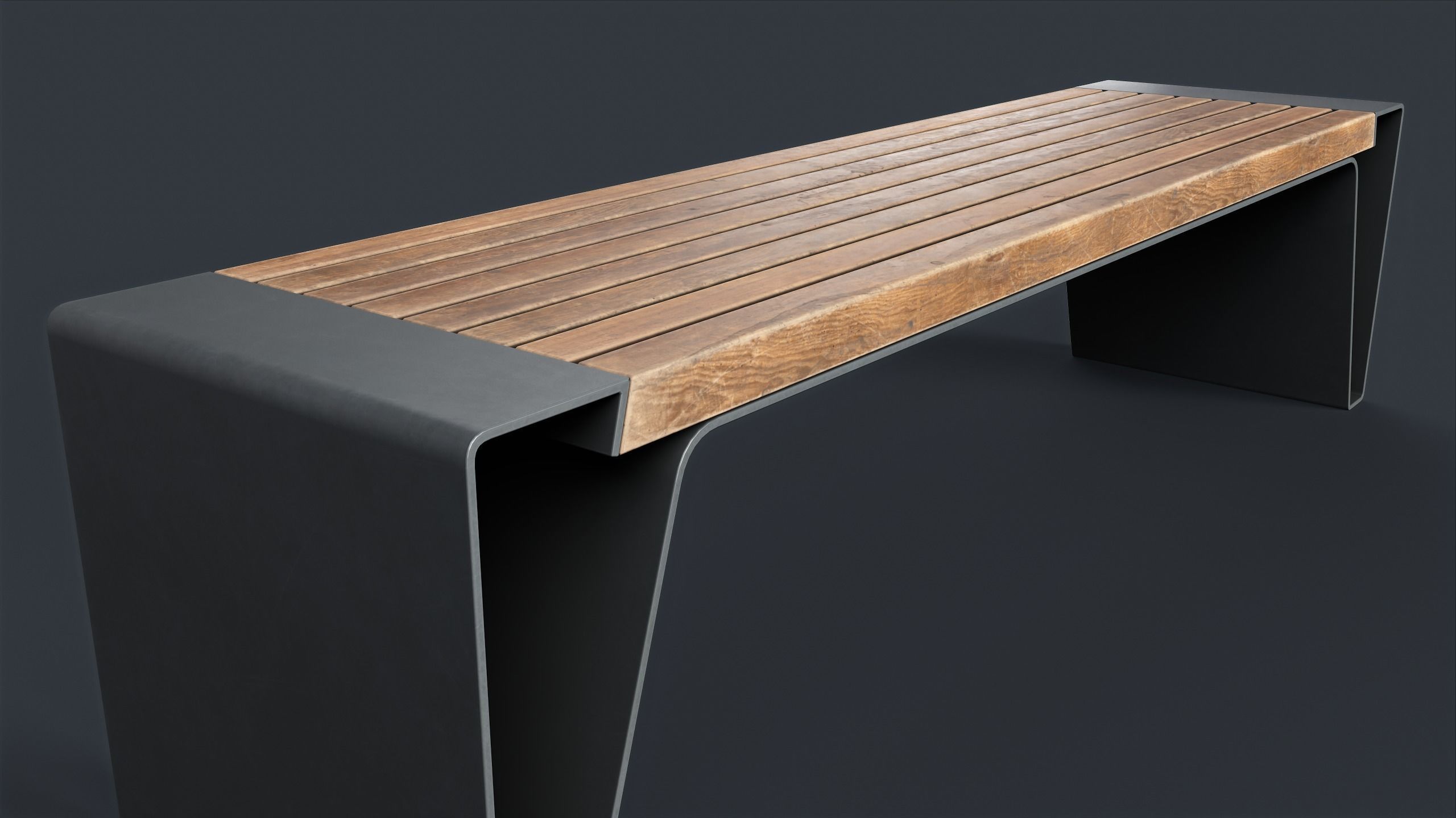 3D model Modern Outdoor Bench 6 PBR Game Ready VR / AR / low-poly | CGTrader