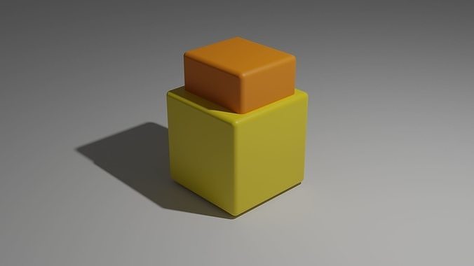Cubes orange bottle 3D model 3D printable | CGTrader