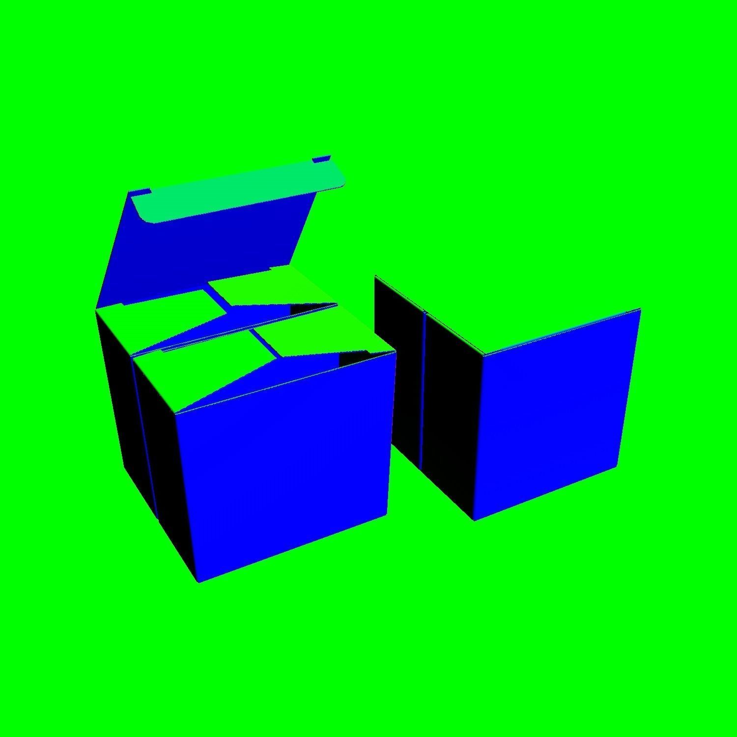 DOUBLE FOLDED BOX - Package 3D model 3D model | CGTrader