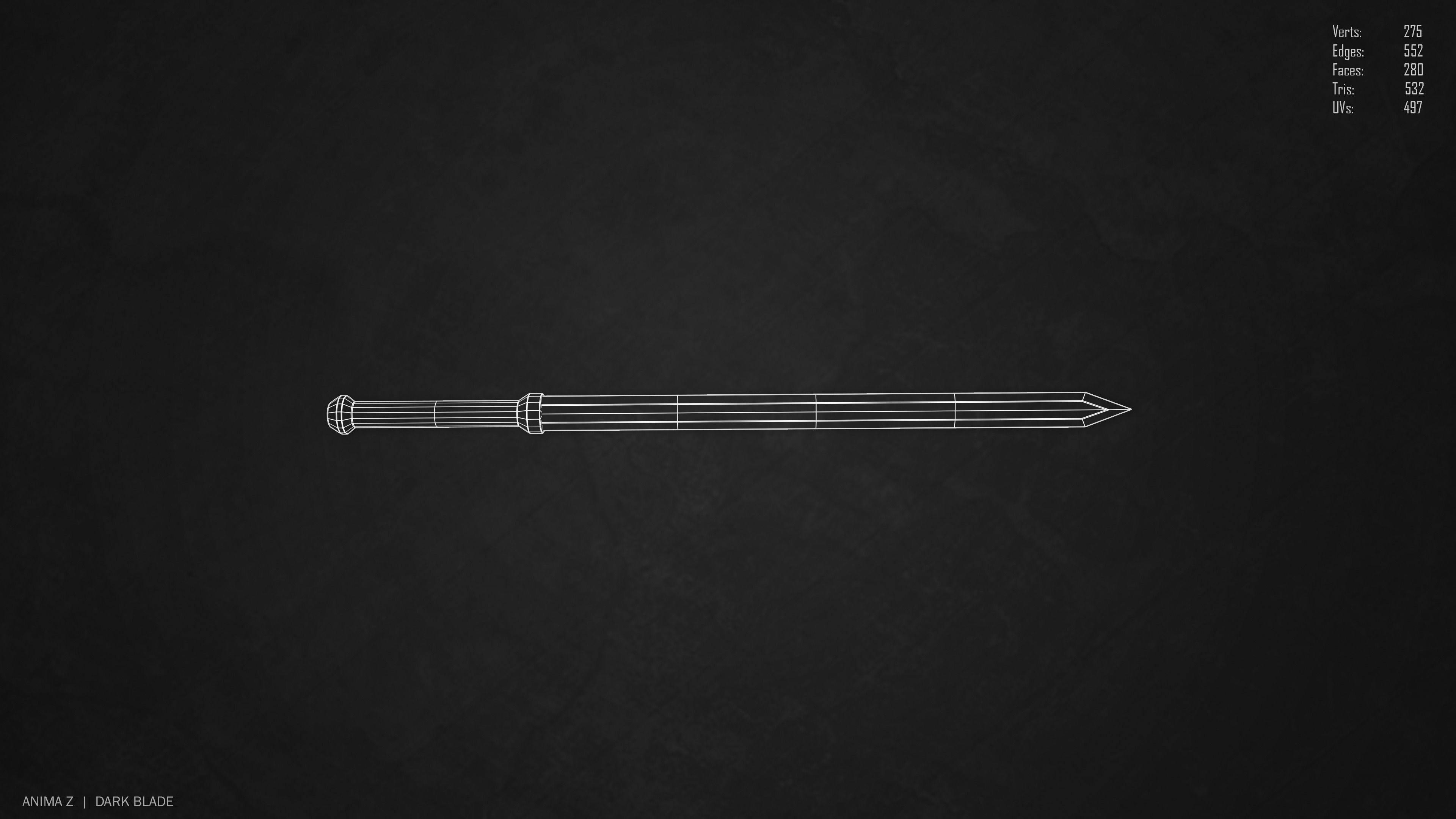 3D model Dark blade VR / AR / low-poly | CGTrader