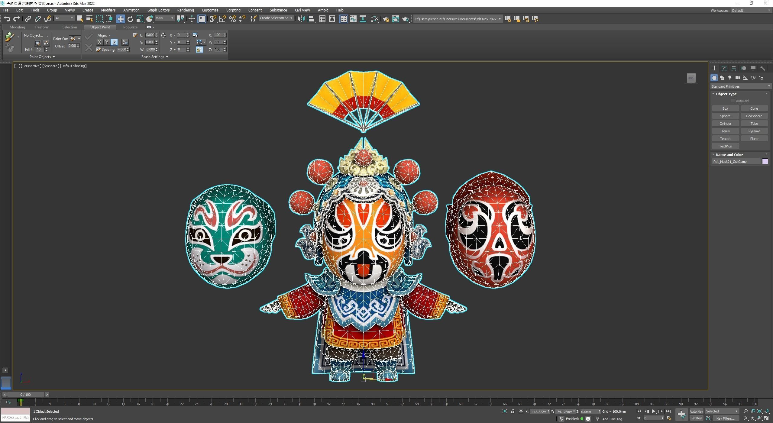 Cartoon Face Makeup Peking Opera 3D model | CGTrader