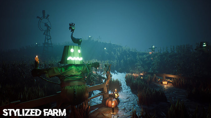 3D model Stylized Farm VR / AR / low-poly rigged | CGTrader
