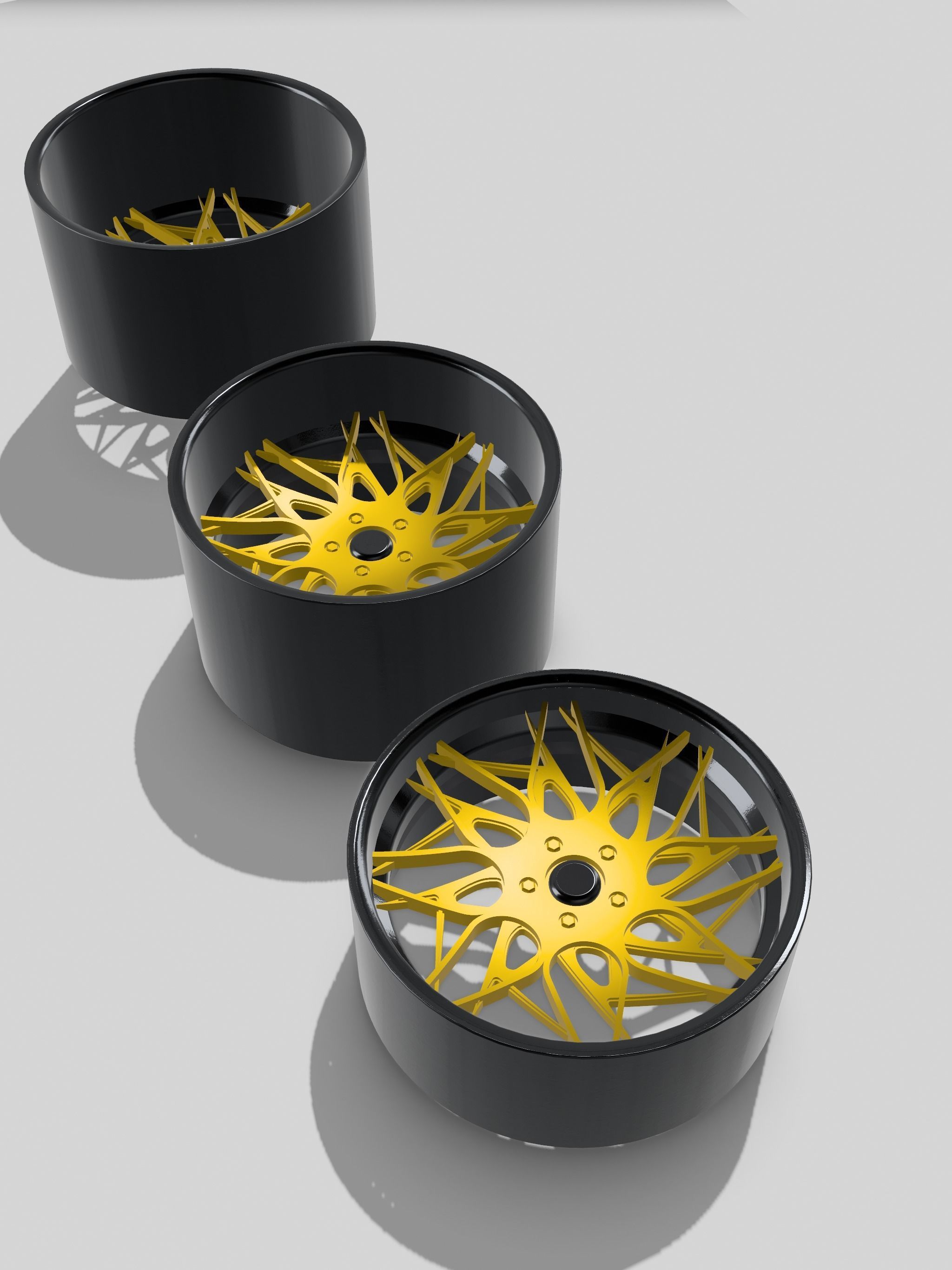 20inch TRINITY Concave Wheels 3 offsets w Tires 3D model 3D printable ...